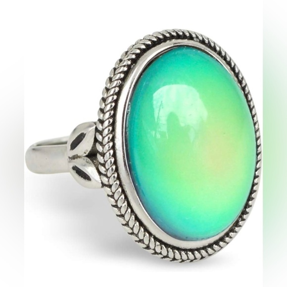 Jewelry | Vintage Style Antique Silver Plating Brass Oval Stone Color ...